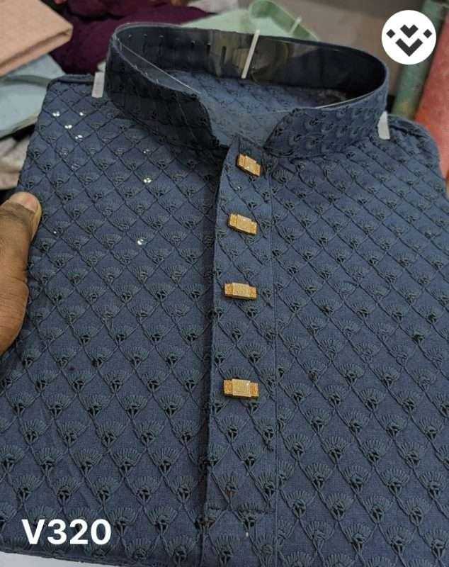 Best Punjabi Collection 2024 : Light Grass Green Men Panjabi